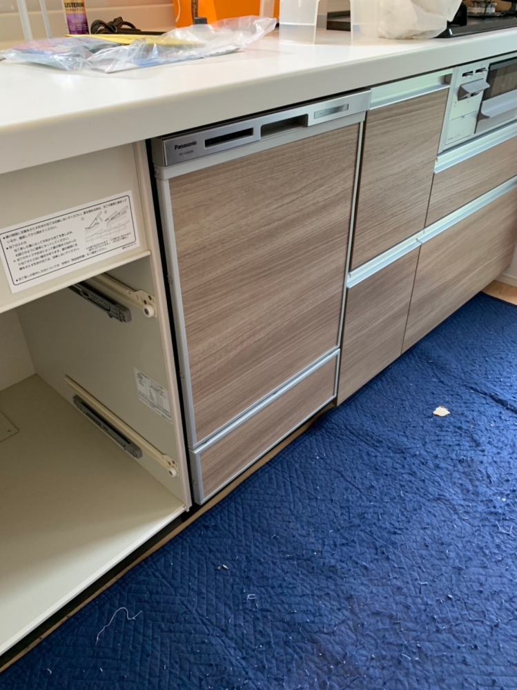 施工事例｜ビルトイン食洗機新規設置｜パナソニックNP-45MD8S｜施工事例｜株式会社TSP